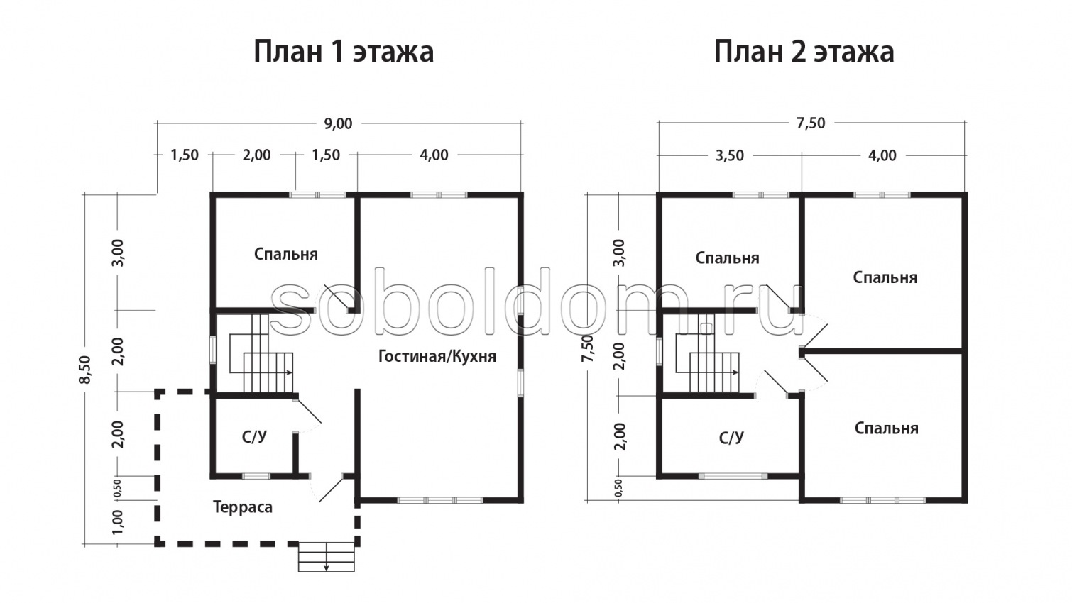 Каркасный дом К 186 Двухэтажный 8 5х9 м 120 м² 3 412 000 руб