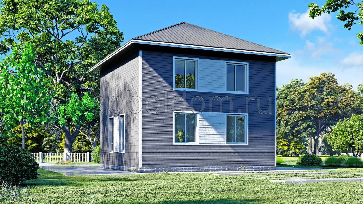 Каркасный дом К 186 Двухэтажный 8 5х9 м 120 м² 3 412 000 руб